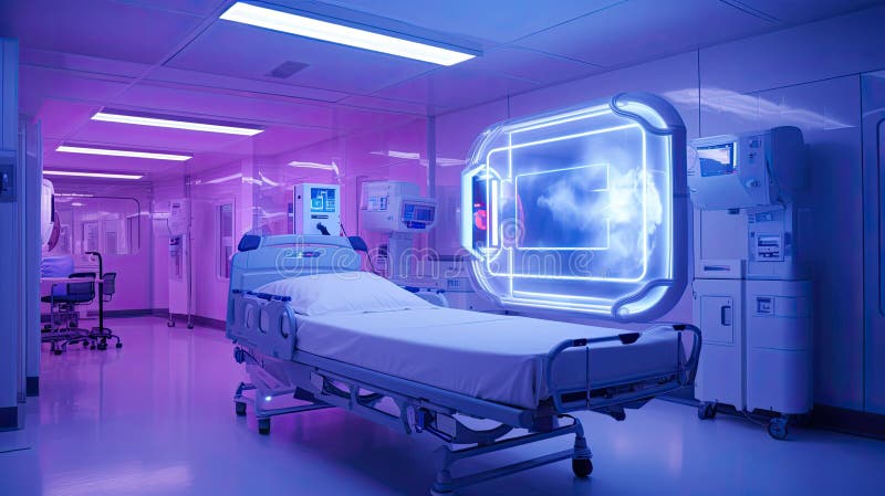 Disinfection Uv Light Hospital Stock Illustration - Illustration of ...