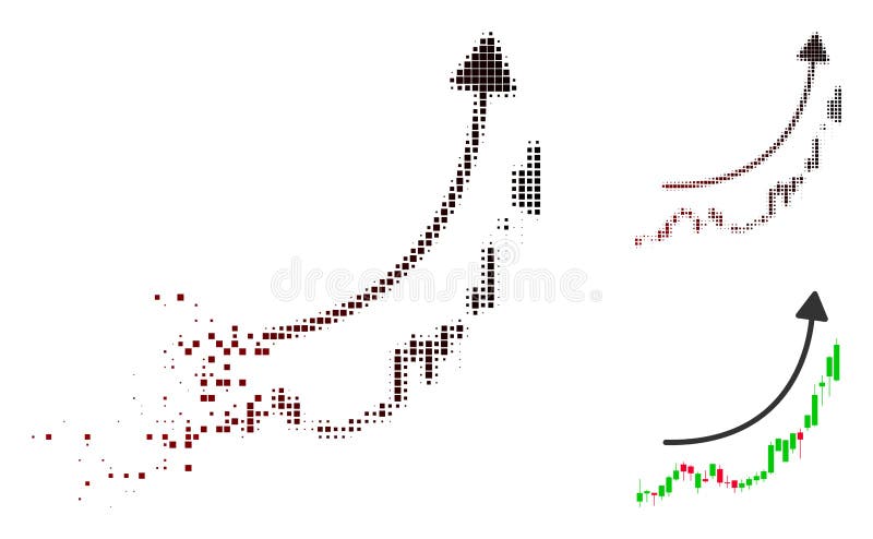 Disintegrating Dot Halftone Candlestick Chart Growth Trend Icon Stock ... Disintegrating Dot Halftone Candlestick Chart Growth Trend Icon Stock ...