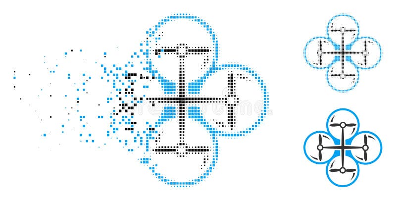 Disintegrating Dot Halftone Quad Copter Icon Stock Vector ... Disintegrating Dot Halftone Quad Copter Icon Stock Vector ...
