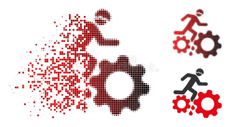 Disintegrating Dotted Halftone Blood Gear Job Accident Icon Stock ... Disintegrating Dotted Halftone Blood Gear Job Accident Icon Stock ...