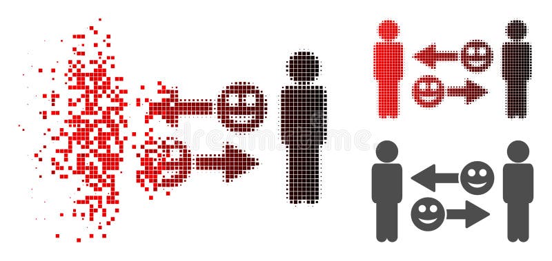 Disintegrating Dotted Halftone Happy Emotion Exchange People Icon Stock ... Disintegrating Dotted Halftone Happy Emotion Exchange People Icon Stock ...