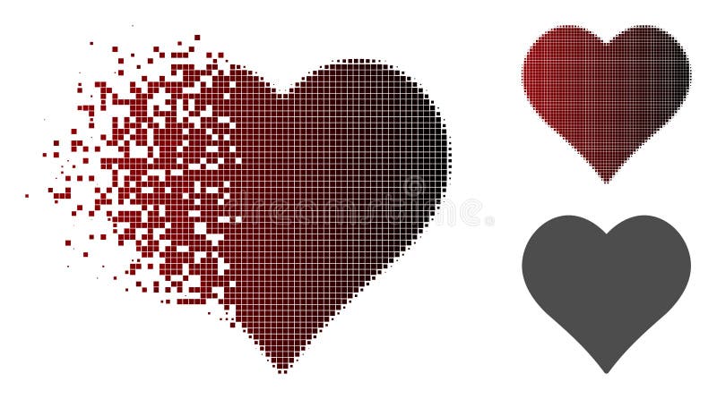 Disintegrating Dotted Halftone Love Heart Icon Stock Vector ... Disintegrating Dotted Halftone Love Heart Icon Stock Vector ...