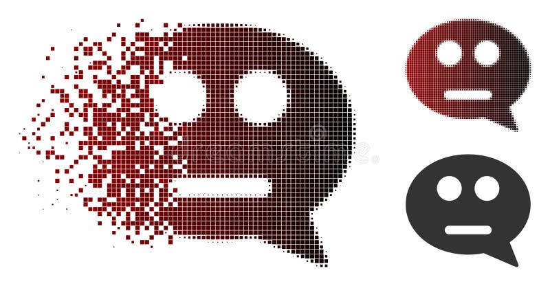 Disintegrating Dotted Halftone Neutral Smiley Message Icon Stock Vector ... Disintegrating Dotted Halftone Neutral Smiley Message Icon Stock Vector ...