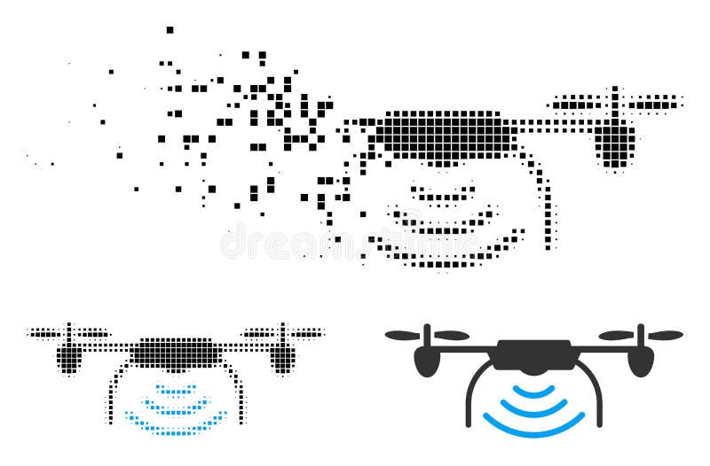 Disintegrating Dotted Halftone Radio Transmitter Airdrone Icon Stock ... Disintegrating Dotted Halftone Radio Transmitter Airdrone Icon Stock ...