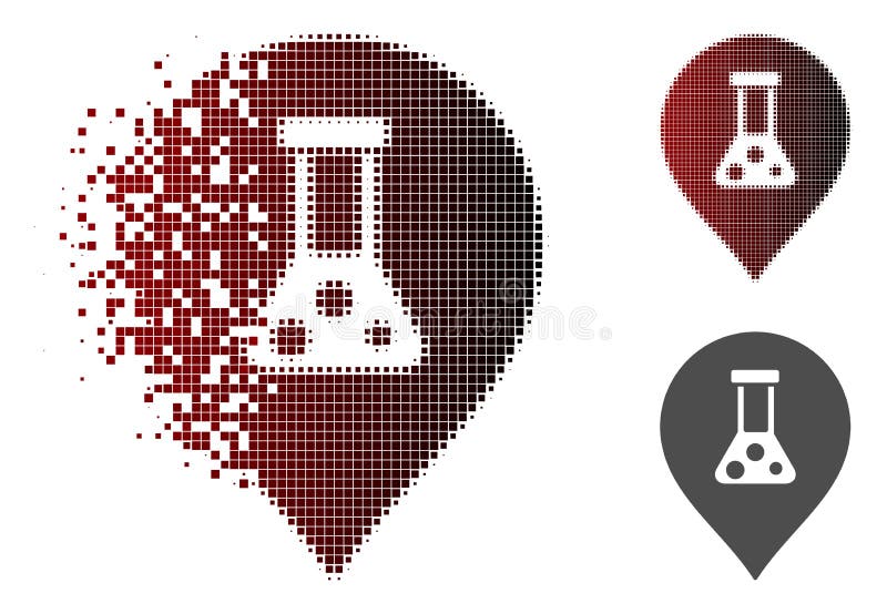 Disintegrating Pixel Halftone Chemical Map Marker Icon Stock Vector ... Disintegrating Pixel Halftone Chemical Map Marker Icon Stock Vector ...