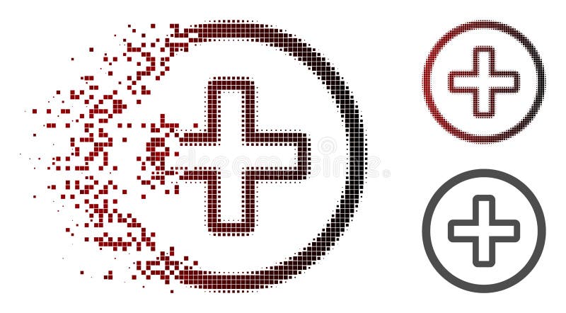 Disintegrating Pixel Halftone Create Icon Stock Vector - Illustration ...