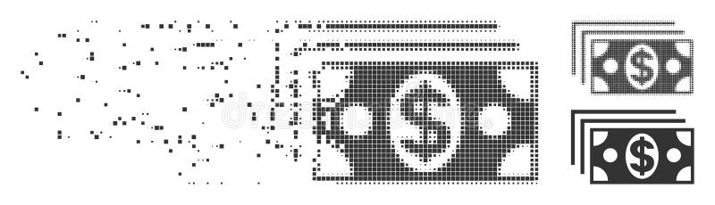 Disintegrating Pixel Halftone Dollar Banknotes Icon Stock Vector ... Disintegrating Pixel Halftone Dollar Banknotes Icon Stock Vector ...