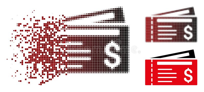 Disintegrating Pixel Halftone Dollar Cheques Icon Stock Vector ... Disintegrating Pixel Halftone Dollar Cheques Icon Stock Vector ...