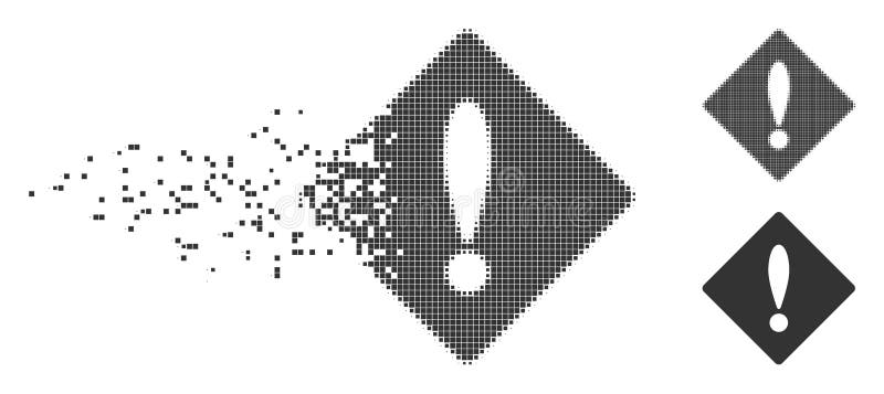 Disintegrating Pixel Halftone Error Icon Stock Vector - Illustration of ...