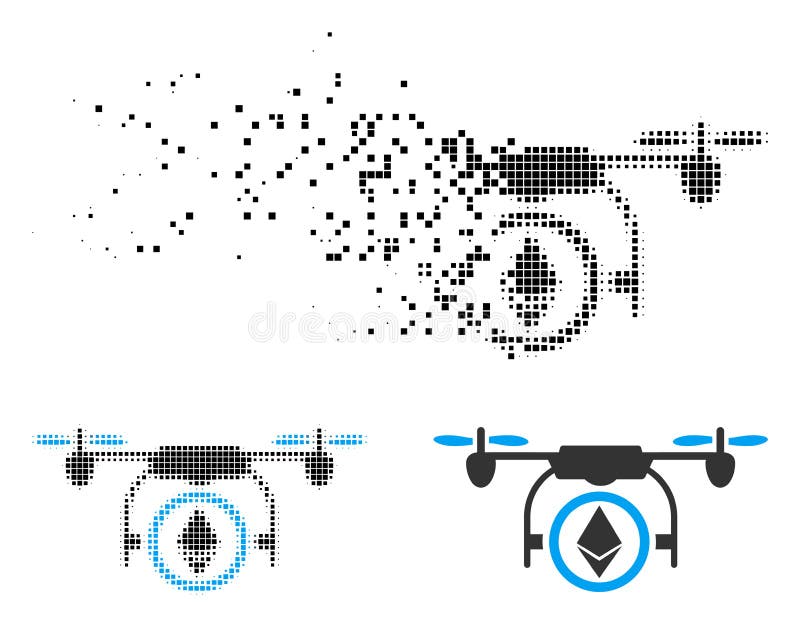 Disintegrating Pixel Halftone Ethereum Copter Icon Stock Vector ... Disintegrating Pixel Halftone Ethereum Copter Icon Stock Vector ...