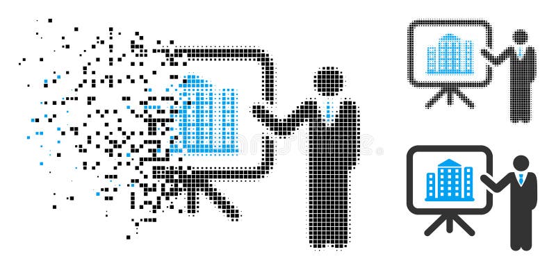 Disintegrating Pixel Halftone House Presentation Icon Stock Vector ... Disintegrating Pixel Halftone House Presentation Icon Stock Vector ...