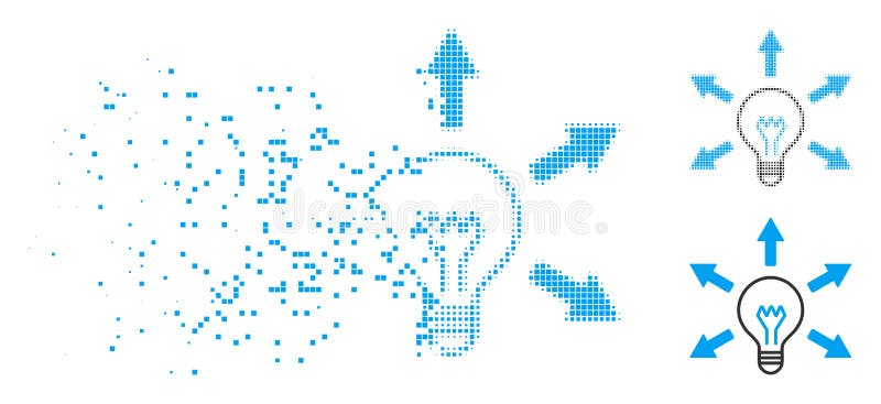 Disintegrating Pixel Halftone Idea Bulb Icon Stock Vector ... Disintegrating Pixel Halftone Idea Bulb Icon Stock Vector ...