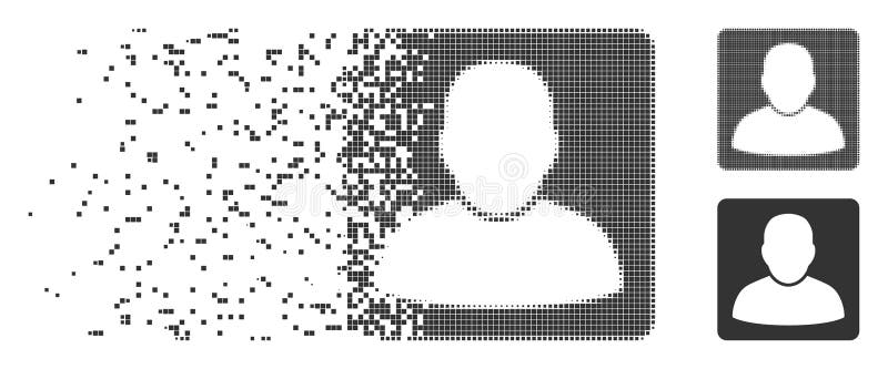 Disintegrating Pixel Halftone Man Vcard Icon Stock Vector ... Disintegrating Pixel Halftone Man Vcard Icon Stock Vector ...