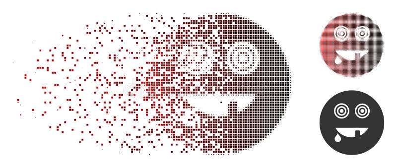 Disintegrating Pixel Halftone Maniac Smiley Icon Stock Vector ... Disintegrating Pixel Halftone Maniac Smiley Icon Stock Vector ...