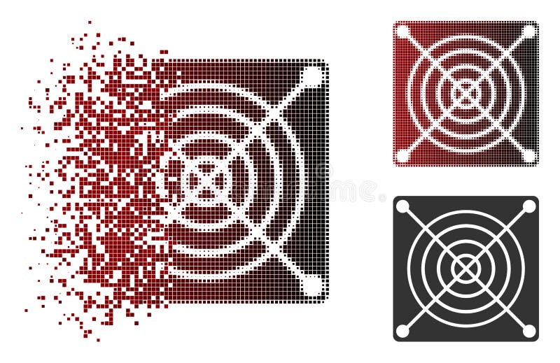 Disintegrating Pixel Halftone Mining ASIC Hardware Icon Stock Vector ...