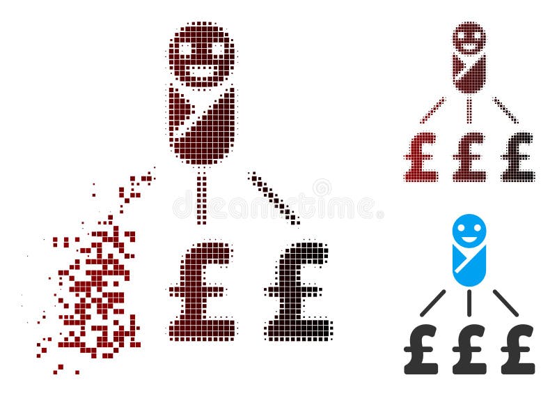 Disintegrating Pixel Halftone Newborn Pound Expenses Icon Stock Vector ... Disintegrating Pixel Halftone Newborn Pound Expenses Icon Stock Vector ...