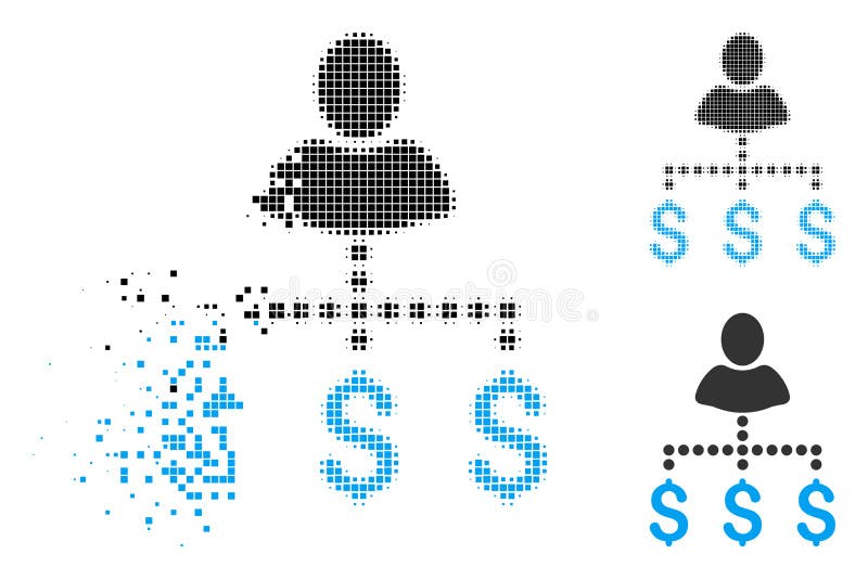 Disintegrating Pixel Halftone Person Payments Icon Stock Vector ... Disintegrating Pixel Halftone Person Payments Icon Stock Vector ...