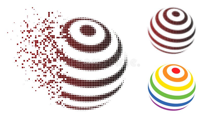 Disintegrating Pixel Halftone Stripes Abstract Sphere Icon Stock Vector ... Disintegrating Pixel Halftone Stripes Abstract Sphere Icon Stock Vector ...