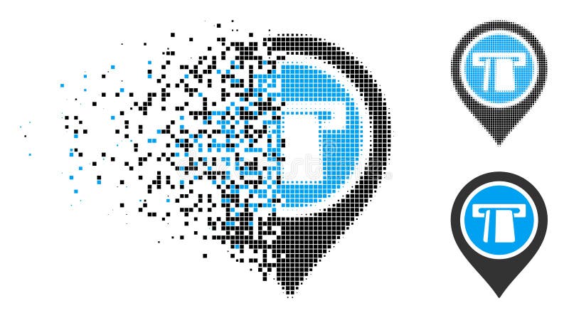 Disintegrating Pixelated Halftone Bank Machine Pointer Icon Stock ... Disintegrating Pixelated Halftone Bank Machine Pointer Icon Stock ...