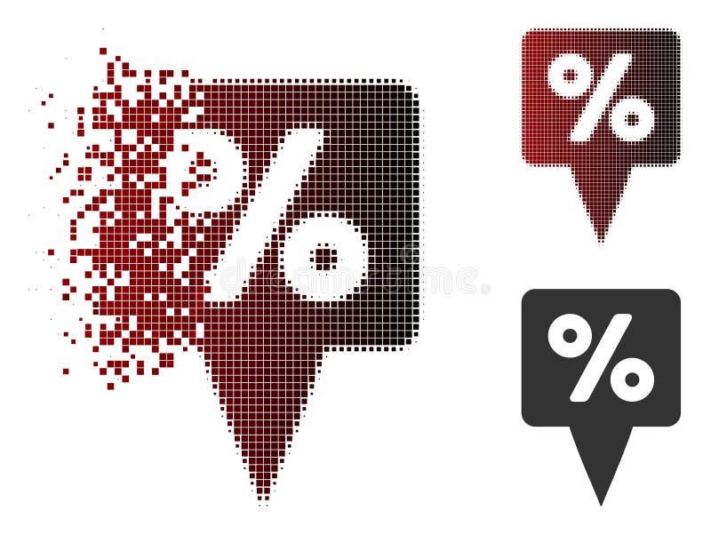 Disintegrating Pixelated Halftone Percent Map Pointer Icon Stock Vector ... Disintegrating Pixelated Halftone Percent Map Pointer Icon Stock Vector ...