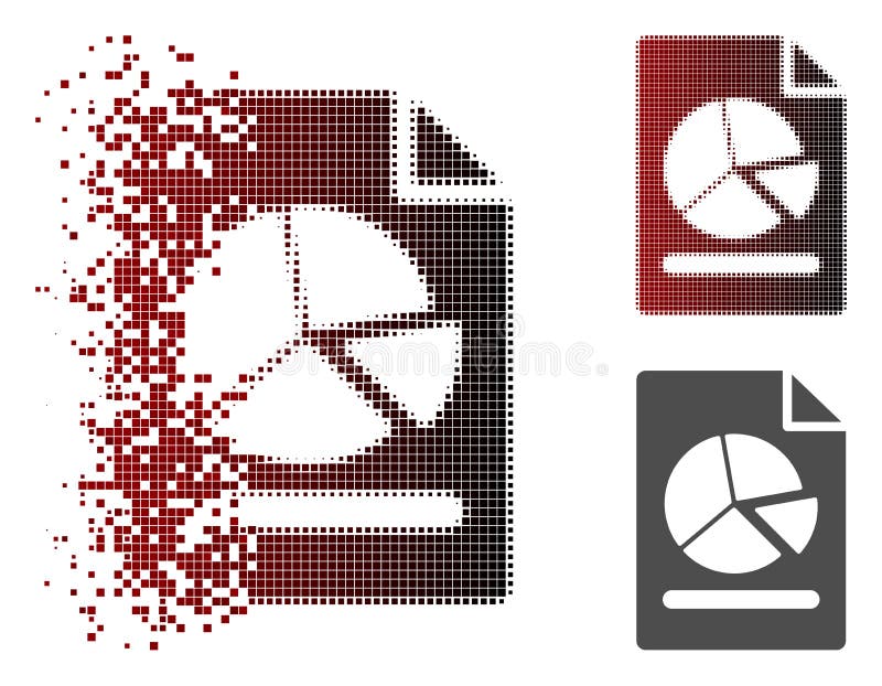 Disintegrating Pixelated Halftone Pie Chart Report Page Icon Stock ... Disintegrating Pixelated Halftone Pie Chart Report Page Icon Stock ...