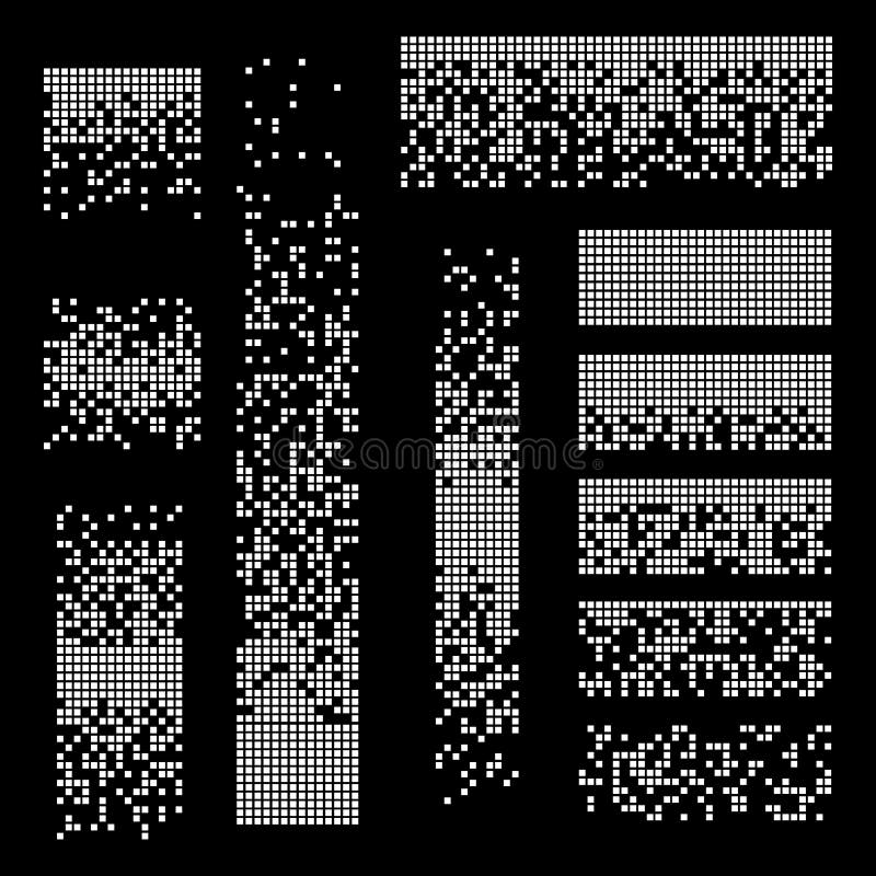 Disintegration Effect Different Types Shape Set. Vector Stock Vector ...