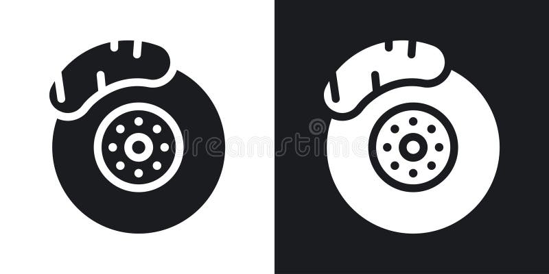 Disk brake icon vector stock vector. Illustration of black - 348262718