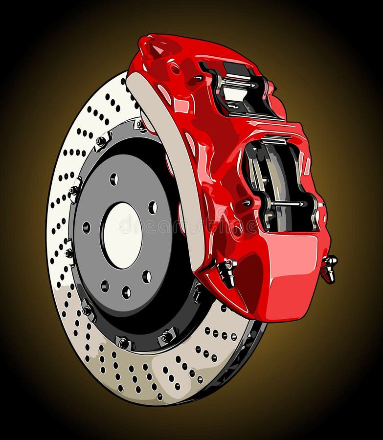 Disk brake kit for car stock vector. Illustration of timing - 264045747