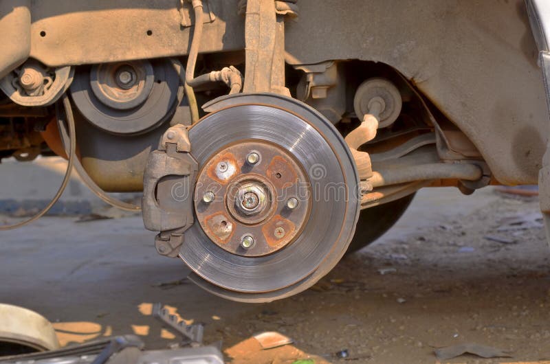 Disk brake system. stock photo. Image of repair, service - 37892698