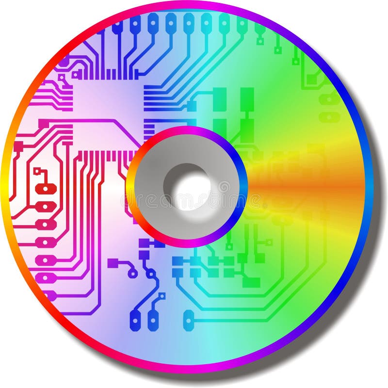 Disk CD stock vector. Illustration of white, powder, optical - 10411652