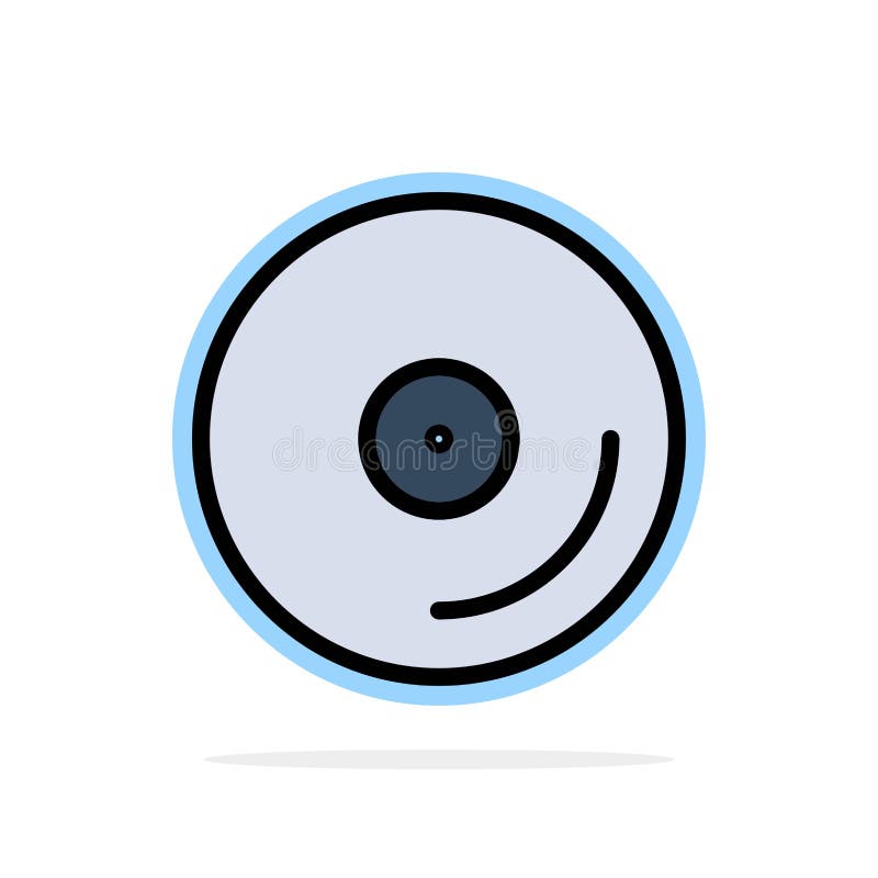 Disk, Cd, Media, Video Abstract Circle Background Flat Color Icon Stock ...