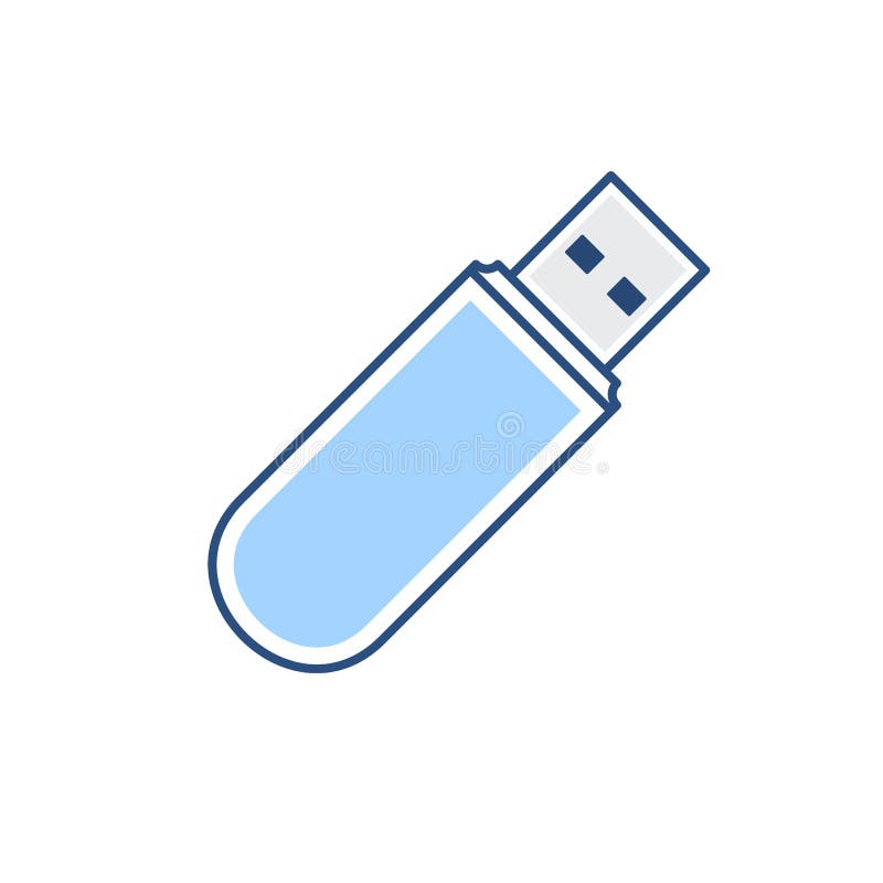 Disk Drive Flash Pendrive Storage Usb Icon Stock Vector - Illustration ...