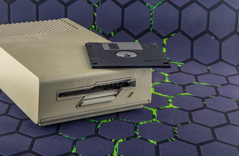 Disk Drive from an Old Computer, Colorful 3.5-inch Floppy Disks Stock ...