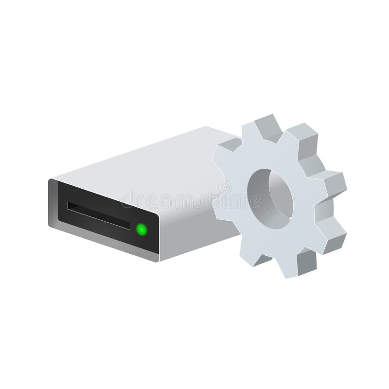 Volumetric Disk Drive with Compact Disc Icon for Personal Computer ...