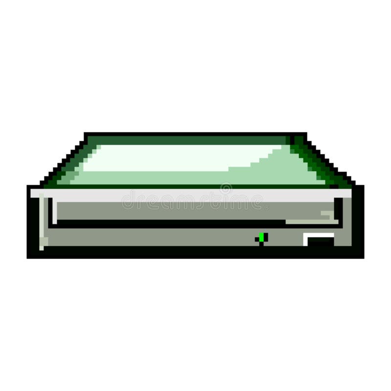 Disk Dvd Drive Game Pixel Art Vector Illustration Stock Vector ...