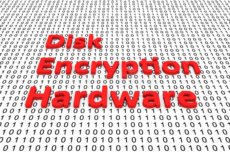 Disk Encryption Hardware stock illustration. Illustration of data ...