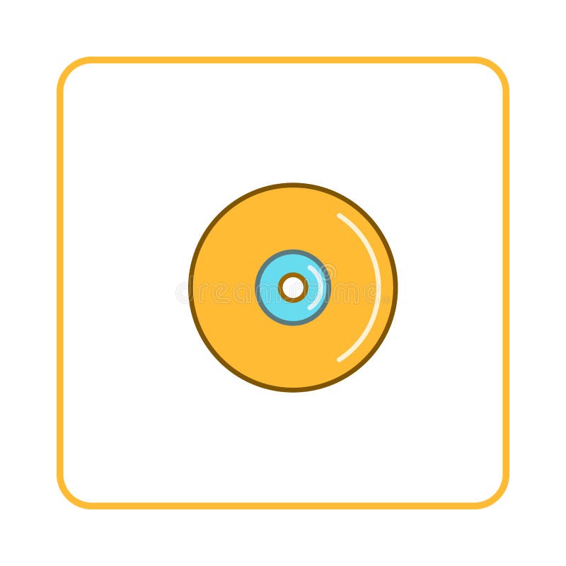 Disk icon, simple style stock vector. Illustration of audio - 80552352