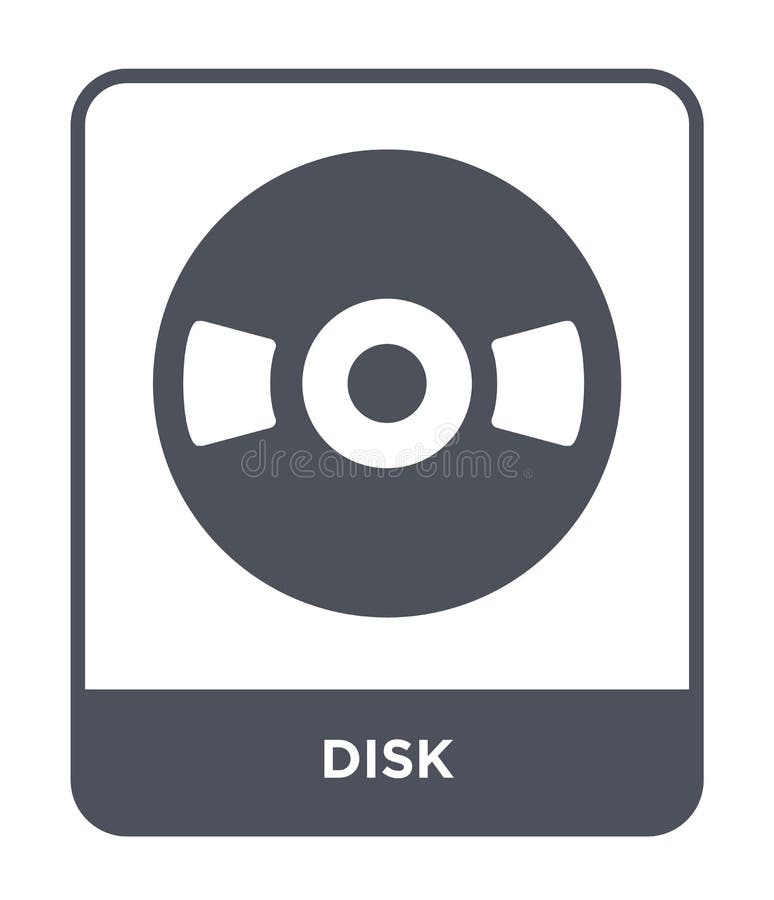 Disk Icon in Trendy Design Style. Disk Icon Isolated on White ...