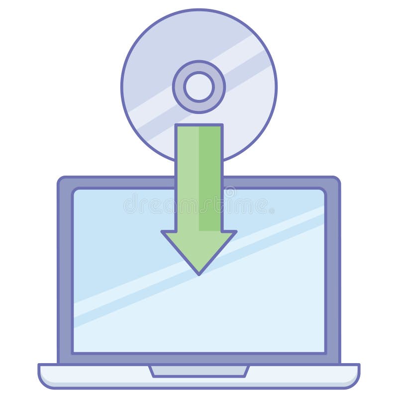 Disk Install Isolated Vector Icon Which Can Easily Modify or ...