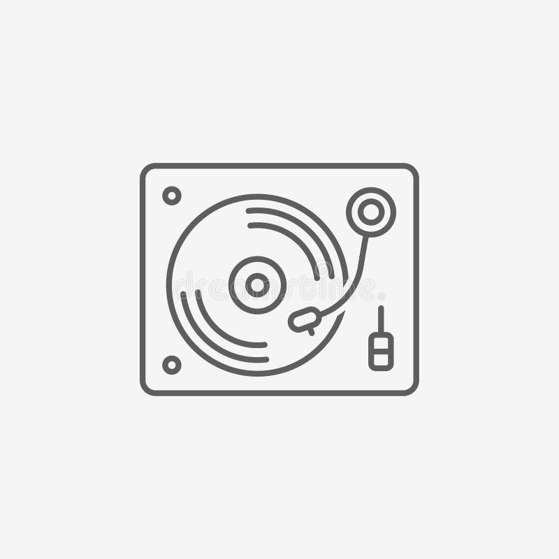 DJ Disk Jockey Turntable Icon. Vinyl Record Disco Dance Nightlife Club ...