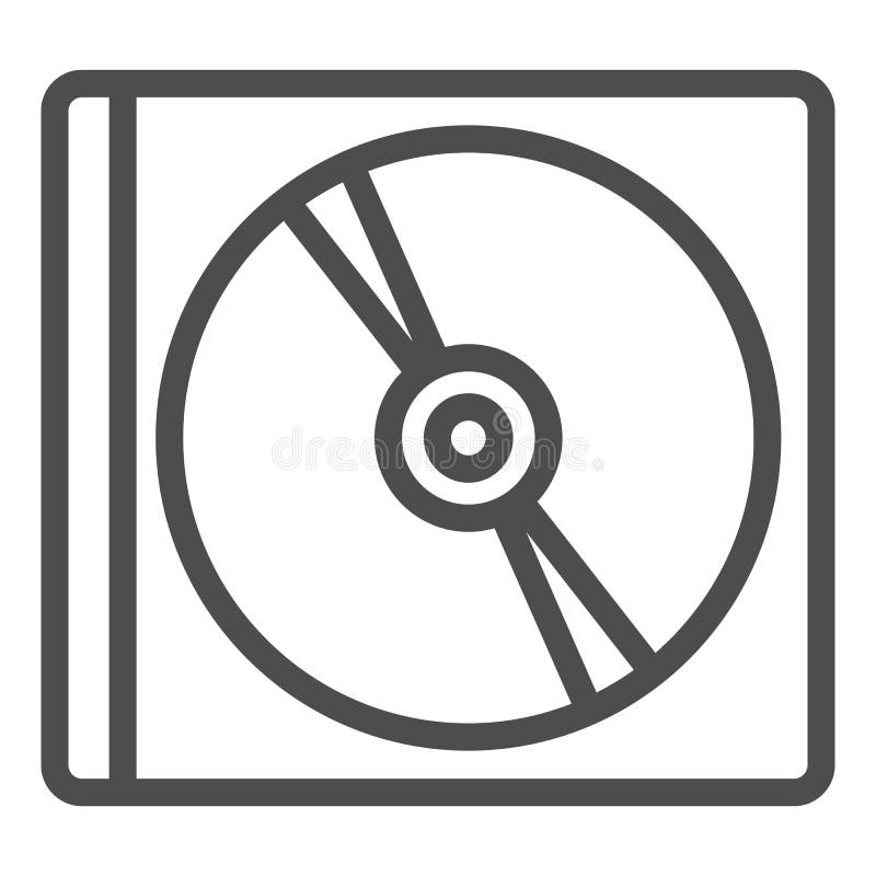 Disk Line Icon. Storage Vector Illustration Isolated on White. Drive ...