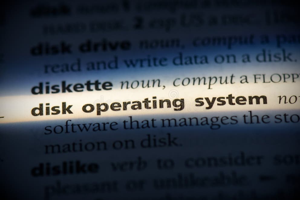 Disk operating system stock image. Image of macro, english - 161393447