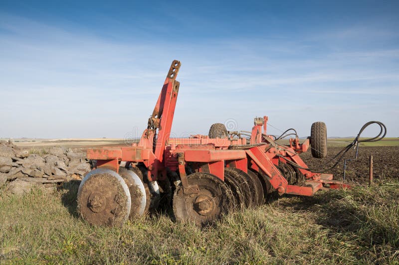 Farming Disks. Farm Tractor Preparing the Soil Stock Photo - Image of ...