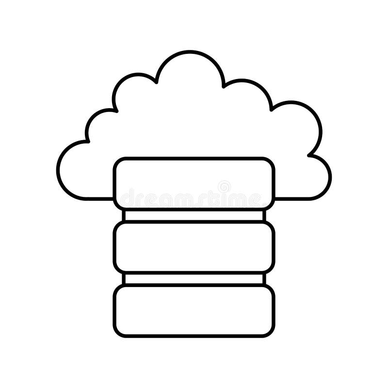 Disk server isolated icon stock illustration. Illustration of hard ...