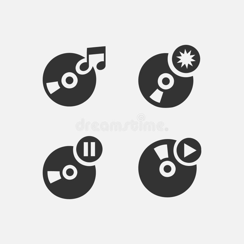 Disk Set Vector Icon Set Of Cd Disk Icon Symbol Stock Vector Illustration Of Storage Media