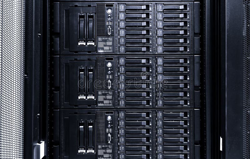 Storage Server Unit Supercomputer Clusters in Room Data Center Stock ...