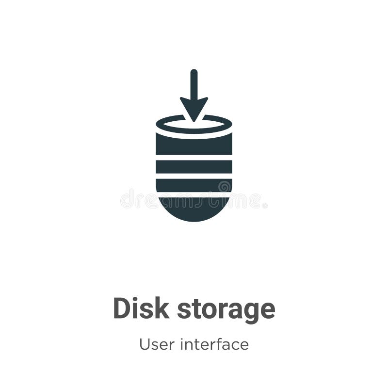 Storage Vector Icon on White Background. Flat Vector Storage Icon ...