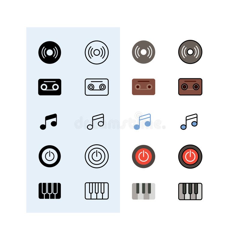 Disk, Tape Cassette, Music Notation, Power Button, Piano, Audio, Music ...