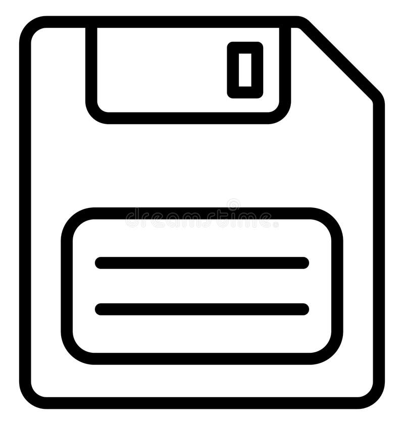 Diskette, Floppy Isolated Vector Icon that Can Be Easily Edited in Any ...