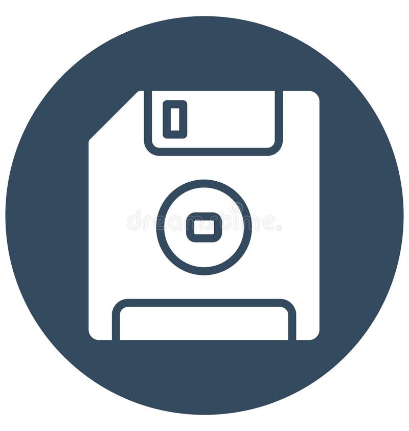 Diskette, Floppy Isolated Vector Icon that Can Be Easily Edited in Any ...